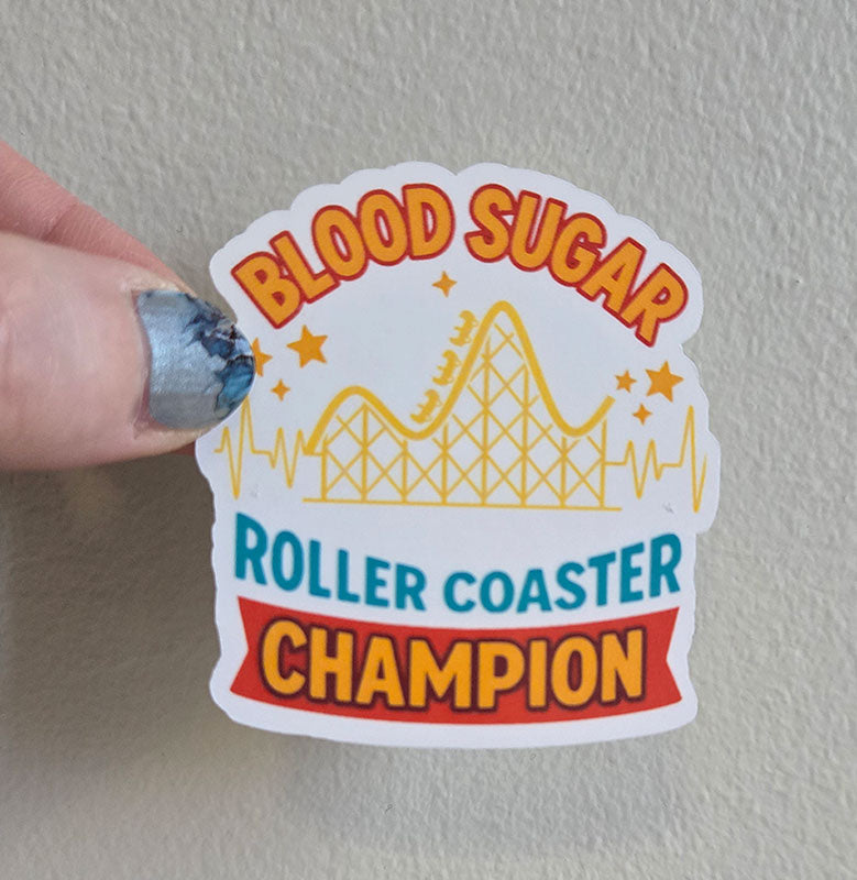 Blood sugar roller coaster champion Sticker – Pimp My Diabetes