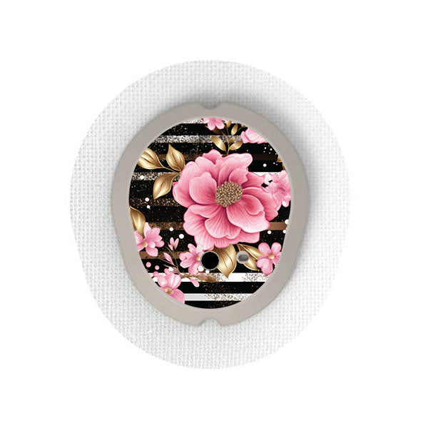 Dexcom G7 transmitter sticker: Pink gold floral – Pimp My Diabetes