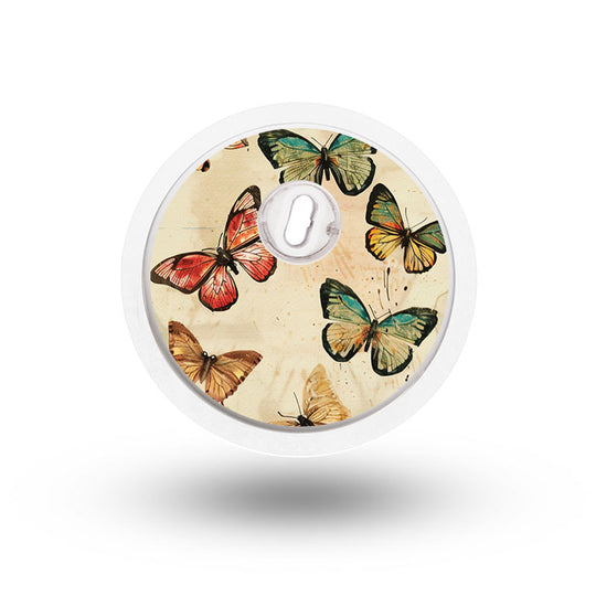 Freestyle Libre 3 sensor sticker: Vintage butterflies – Pimp My Diabetes