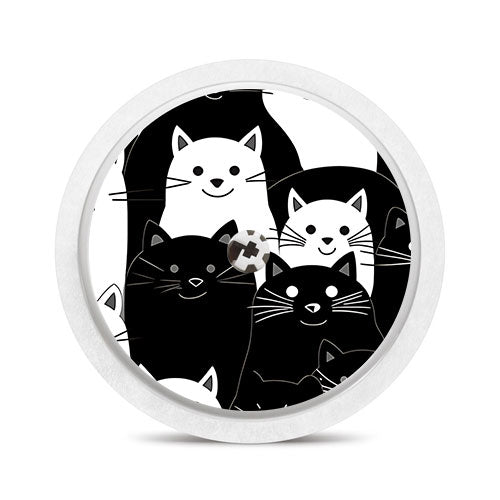 Freestyle Libre 1 & 2 sensor sticker: Black and white cats – Pimp My ...