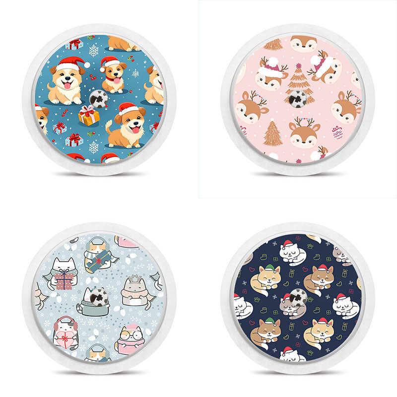 Freestyle Libre 1 & 2 sensor sticker combo pack: Cute Christmas Animal ...