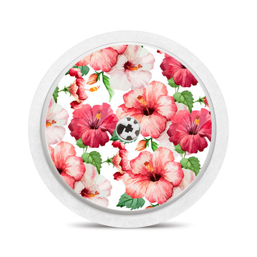 Freestyle Libre 1 & 2 sensor sticker: Pink tropical flowers – Pimp My ...