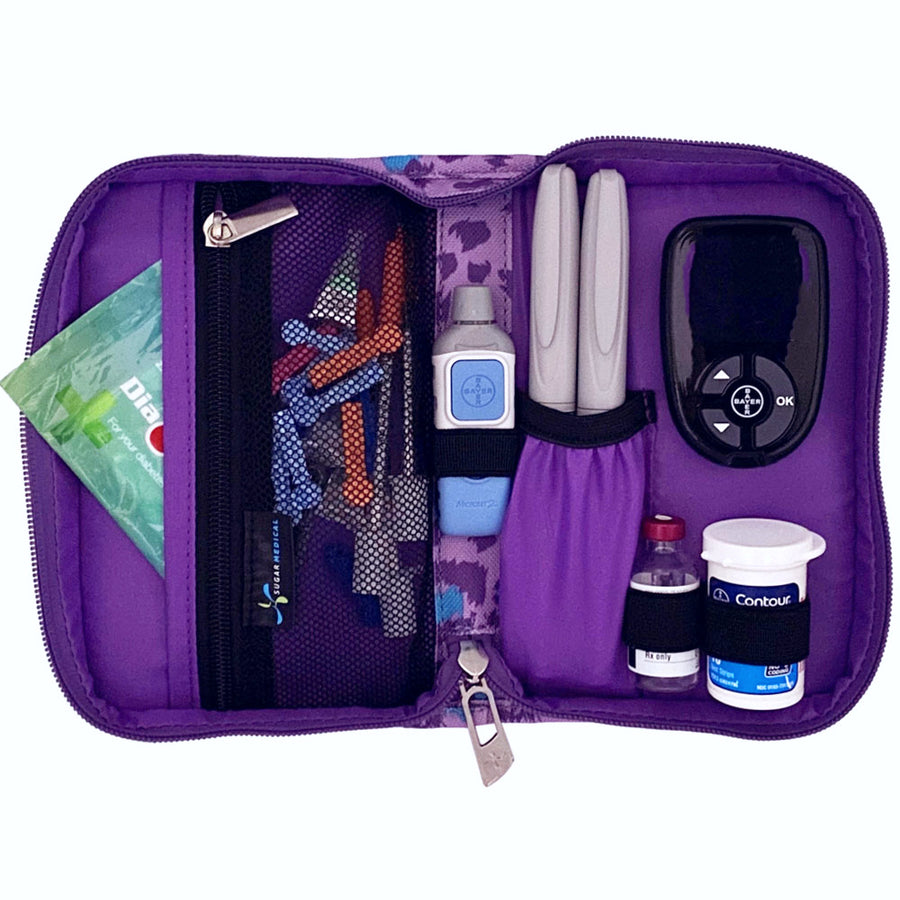 Sugar Medical Diabetes Supply Case II: Purple Leopard – Pimp My Diabetes